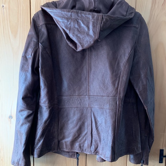 a.n.a | Jackets & Coats | Ana Leather Hooded Coat | Poshmark